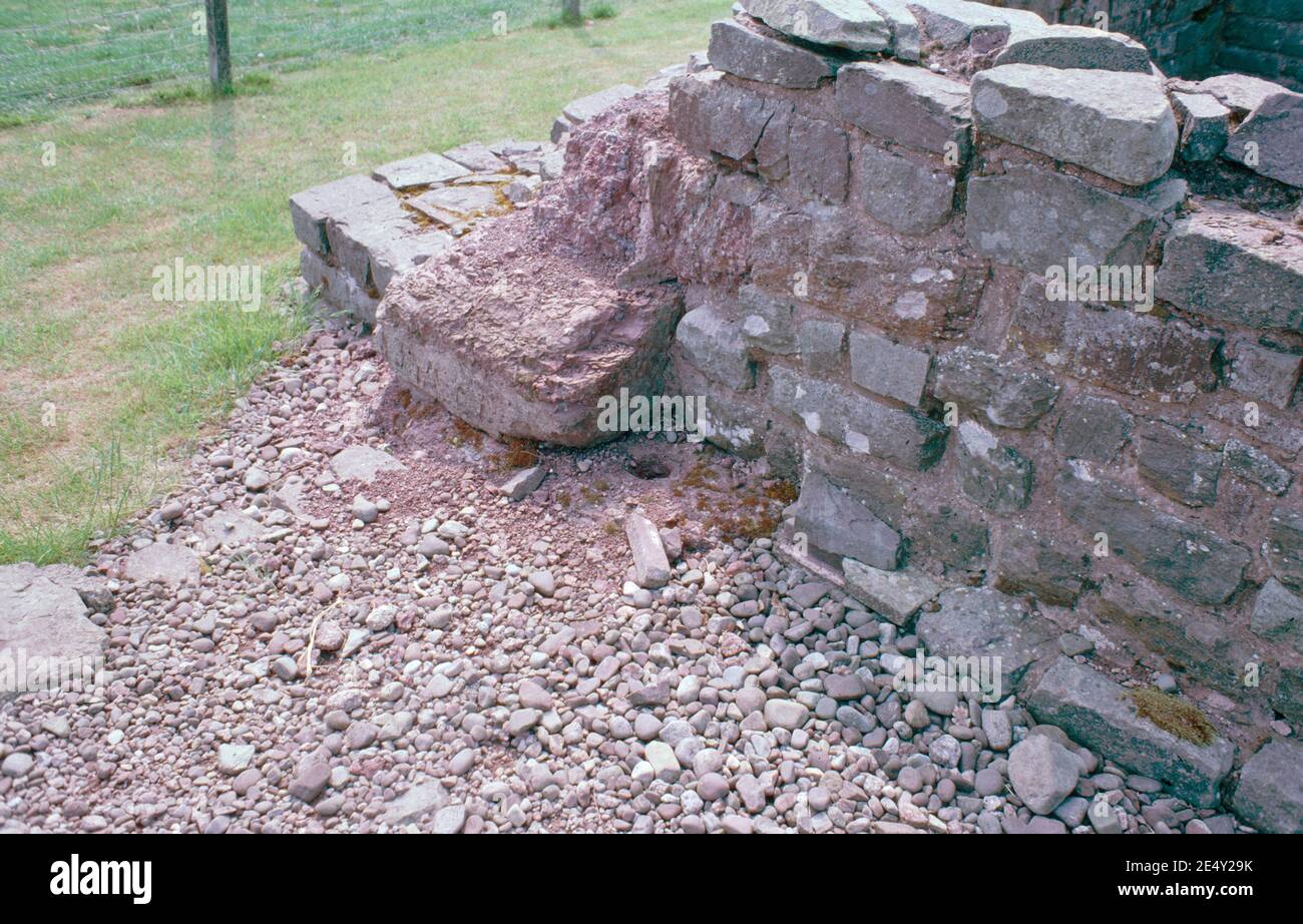 The remains of a roman castle were excavated hi-res stock photography ...