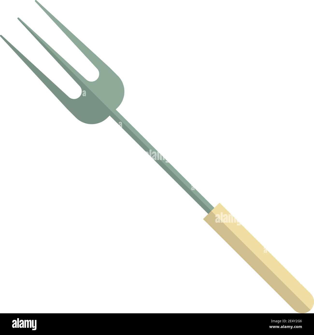 Kitchen fork icon, flat vector isolated illustration. Kitchen cooking ...