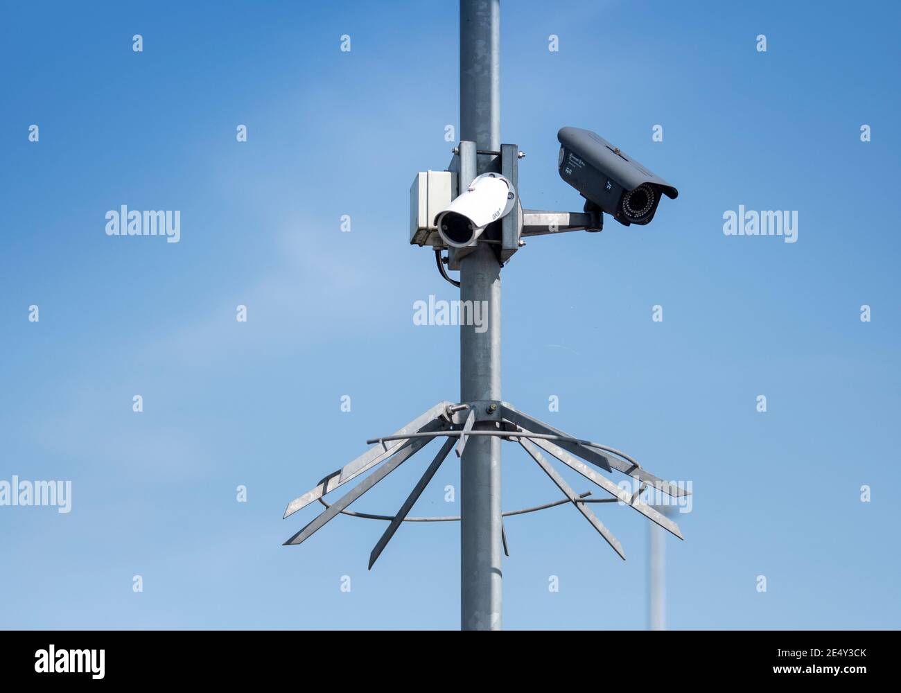 Security cameras at a business park, Darlington, UK Stock Photo - Alamy
