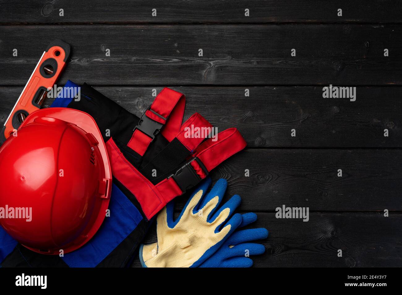 Top view of uniform of construction worker Stock Photo - Alamy