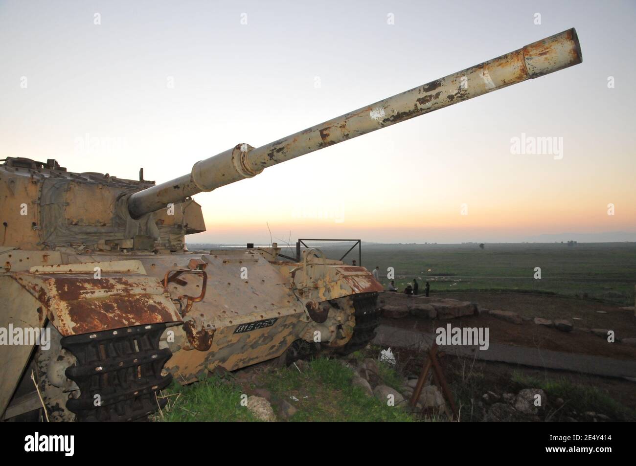 Israeli Tank as a memorial for the fallen soldiers at the battle of Tel ...