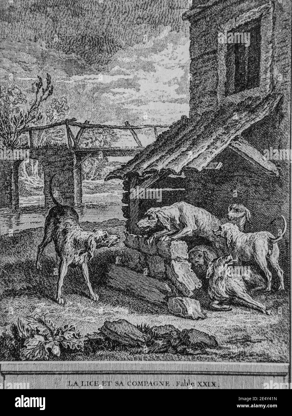 la lice et sa compagne,fables de la fontaine,editeur talan,dier 1904 ...