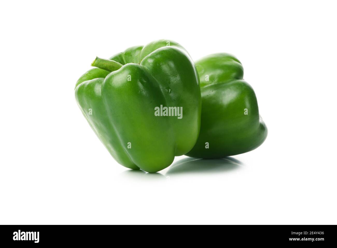 Fresh green pepper isolated on white background Stock Photo - Alamy