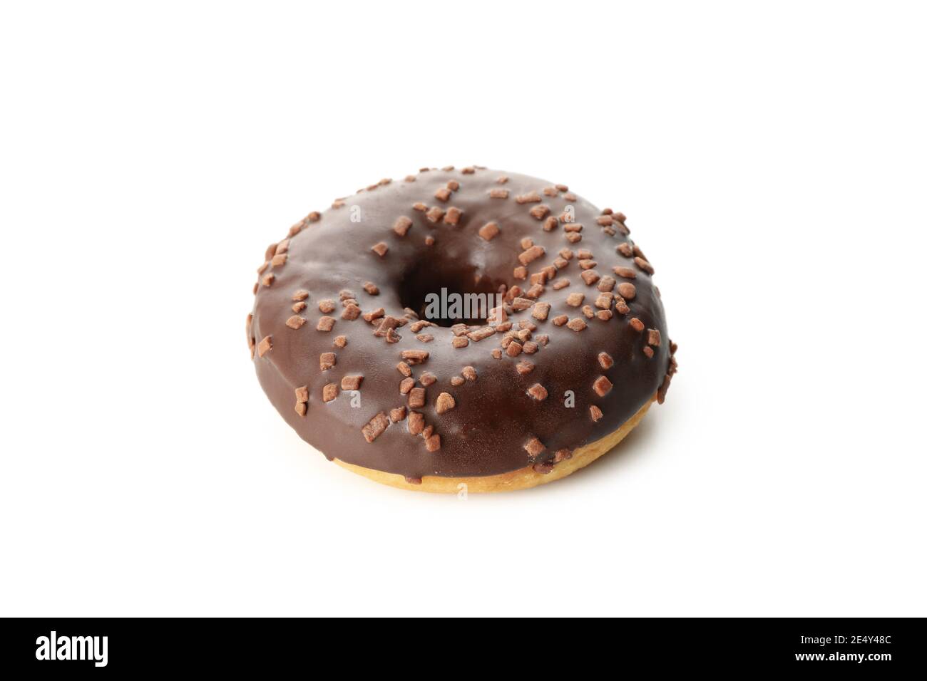 Tasty one donut isolated on white background Stock Photo - Alamy