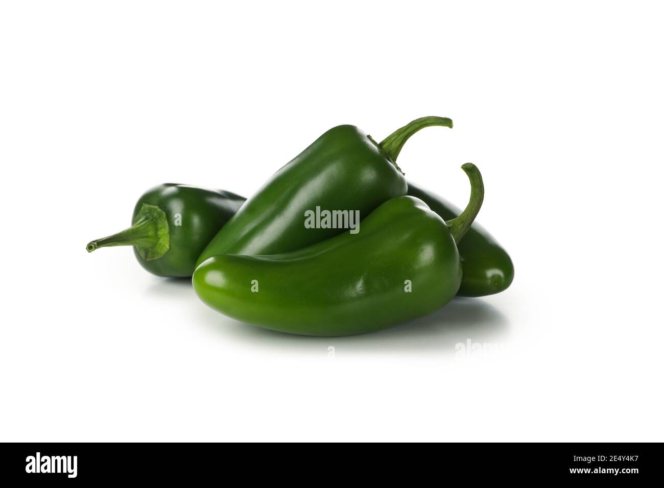 Fresh green pepper isolated on white background Stock Photo - Alamy