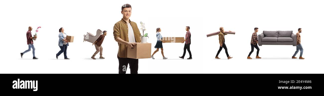 Man smiling in new home Cut Out Stock Images & Pictures - Alamy