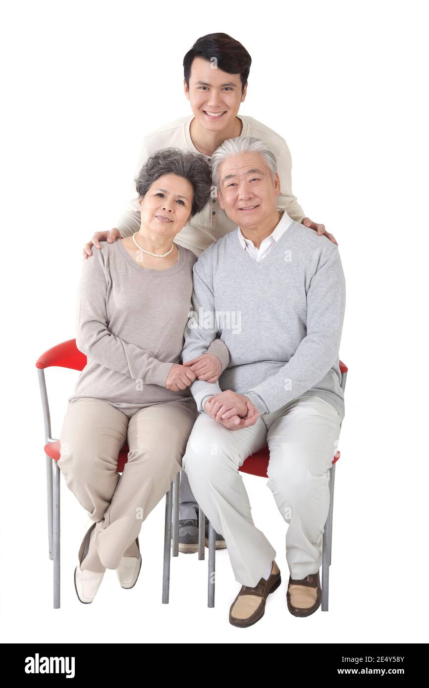 Family with two parents generation Cut Out Stock Images & Pictures - Alamy
