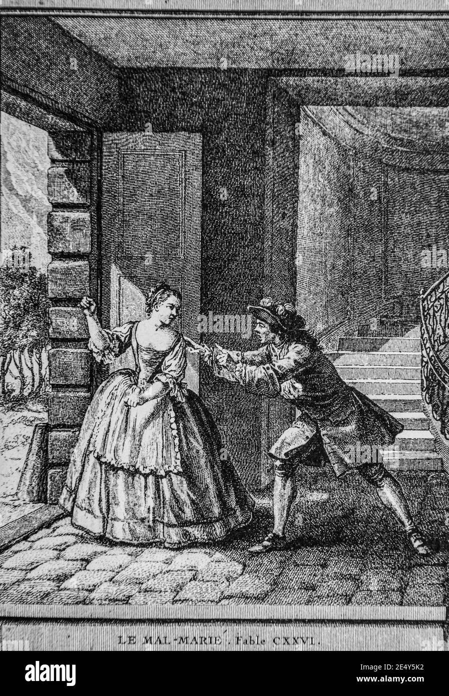 Le Mal Marie Fables De La Fontaine Editeur Talan Dier 1904 Dessin De J