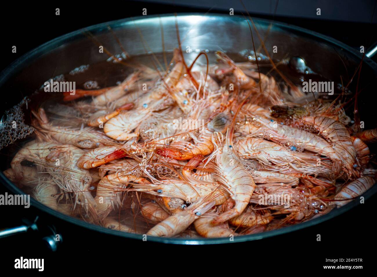 fresh cooking prawns and shrimps Stock Photo - Alamy