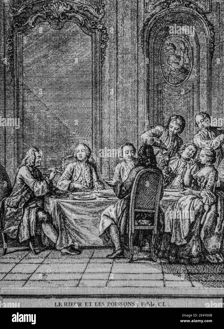 le rieur et les poissons ,fables de la fontaine,editeur talan,dier 1904 ...