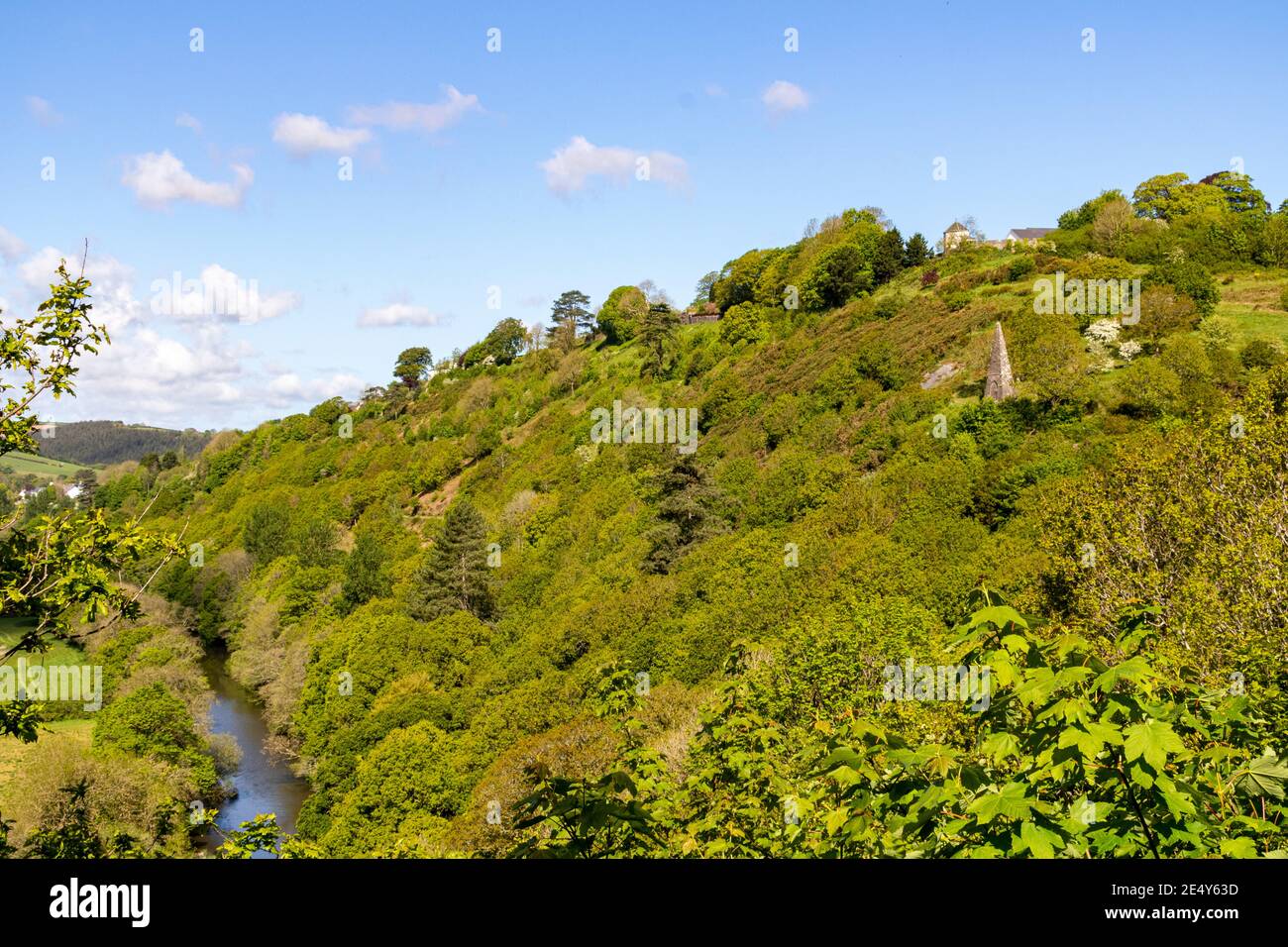 Summer Torridge Valley View of Castle Hill and the Monument to ...