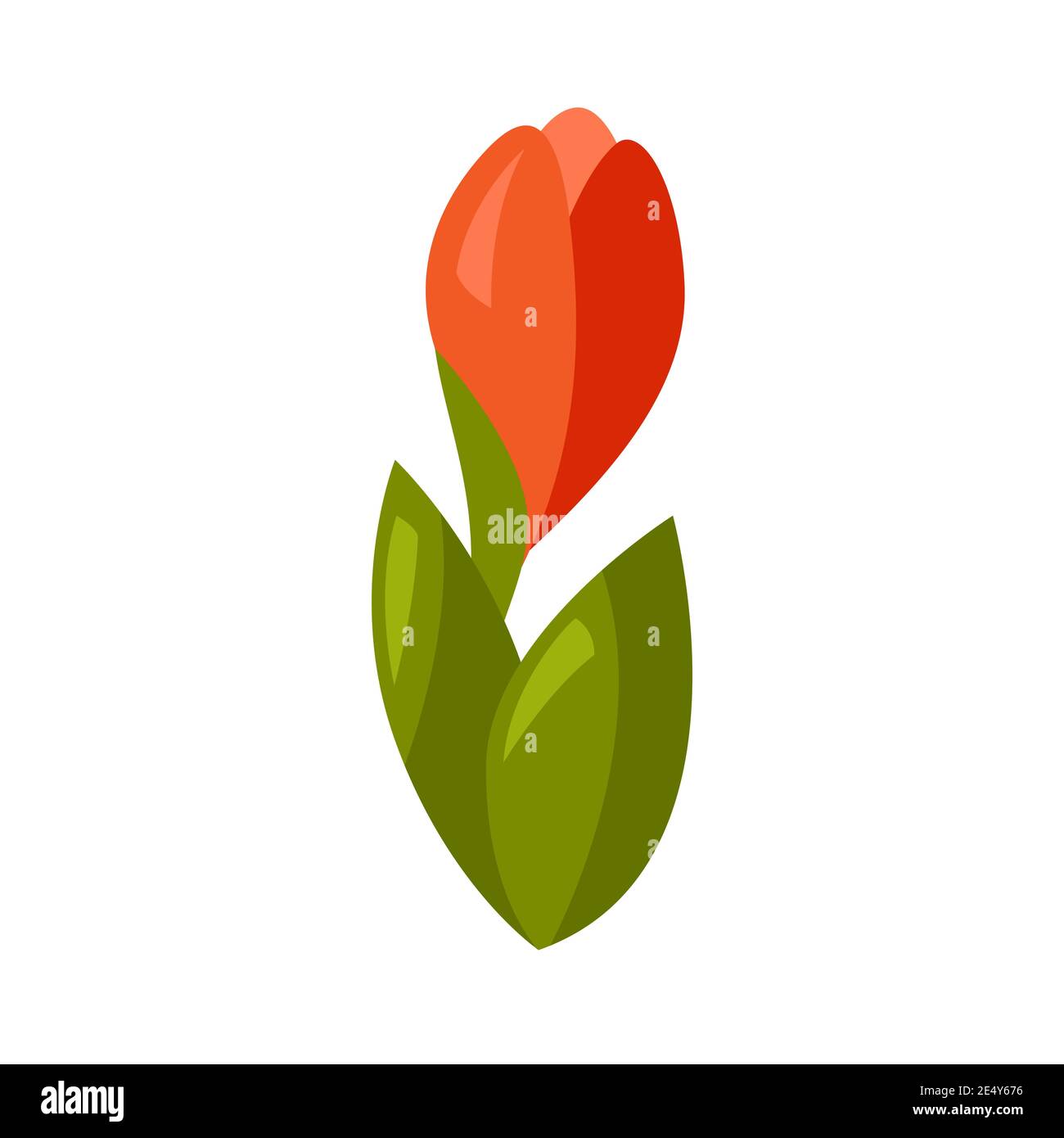 Illustration of young red flower Stock Vector Image & Art - Alamy