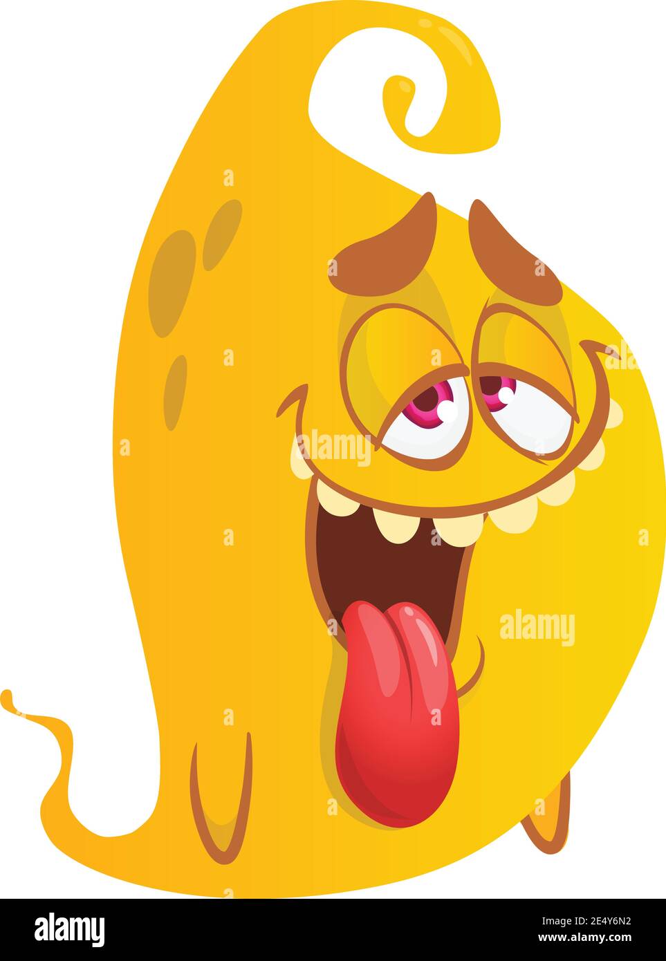 Funny cartoon monster. Vector Halloween illustration Stock Vector Image ...