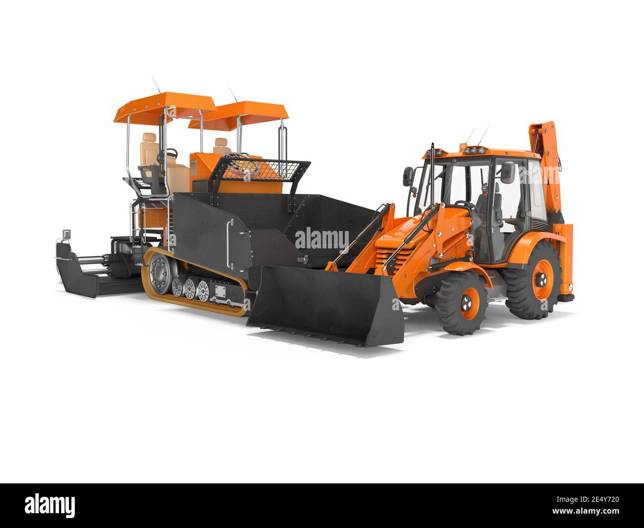 Asphalt spreader machine Cut Out Stock Images & Pictures - Alamy