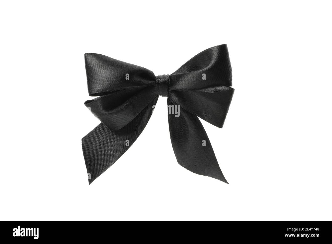 Black bow isolated on white background, close up Stock Photo - Alamy