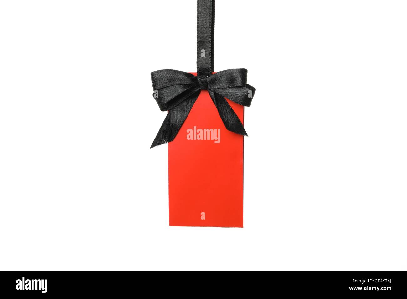 Blank red tag isolated on white background Stock Photo - Alamy