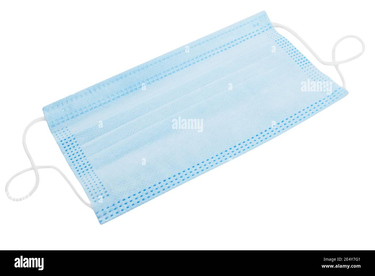 Blue medical face mask isolated against white background Stock Photo ...
