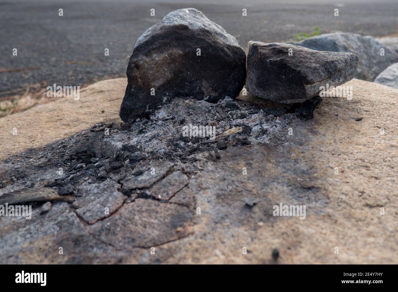 Ashes from small fire Stock Photo - Alamy