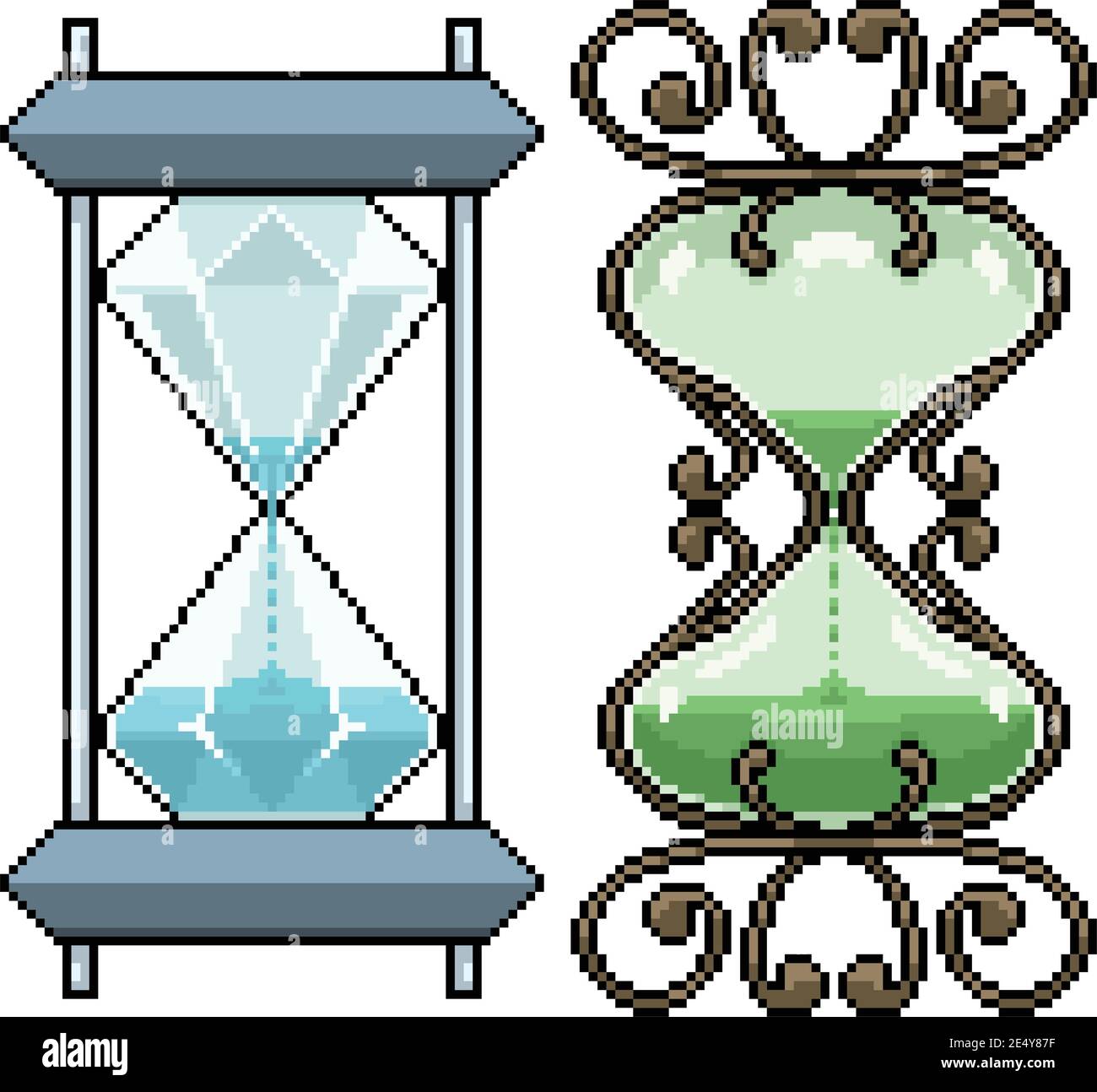 Hourglass doodle hi-res stock photography and images - Alamy