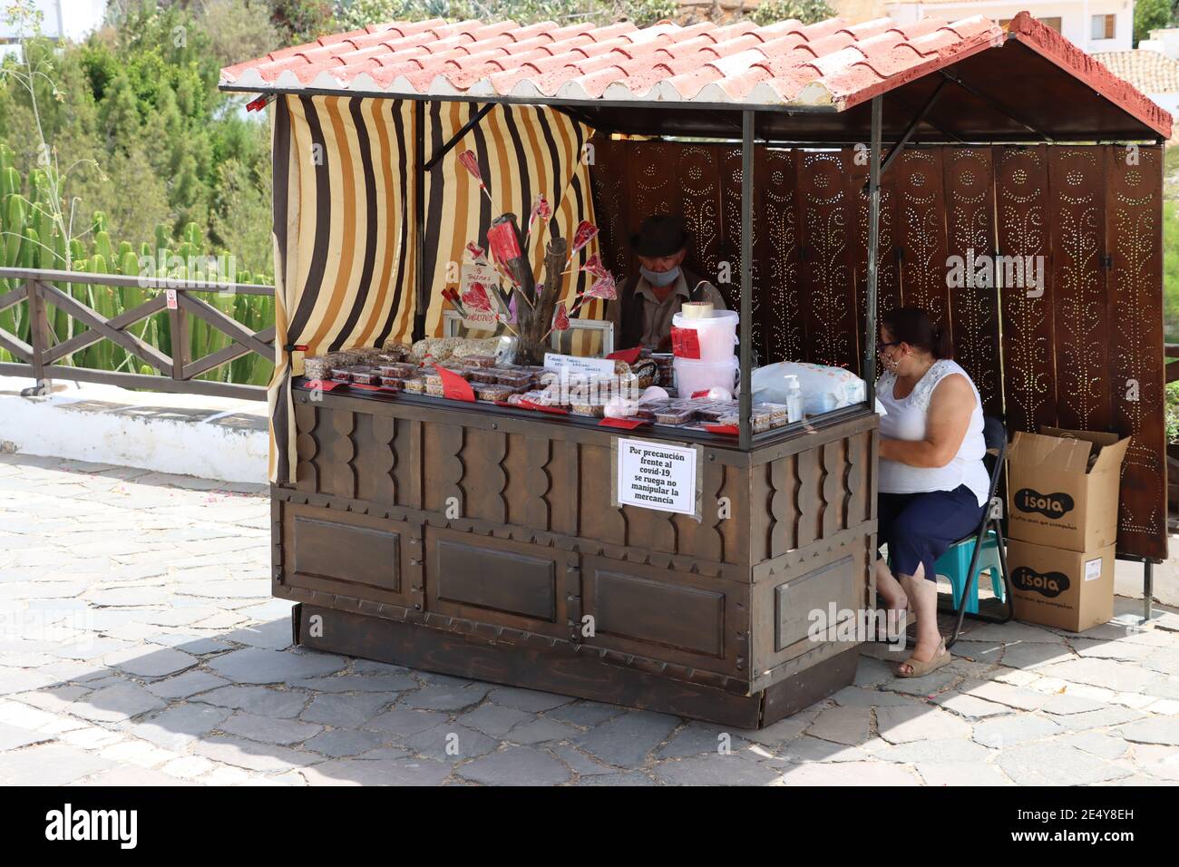 Canarian sweets stall, Fuerteventura, Canary Islands, Spain Stock Photo ...