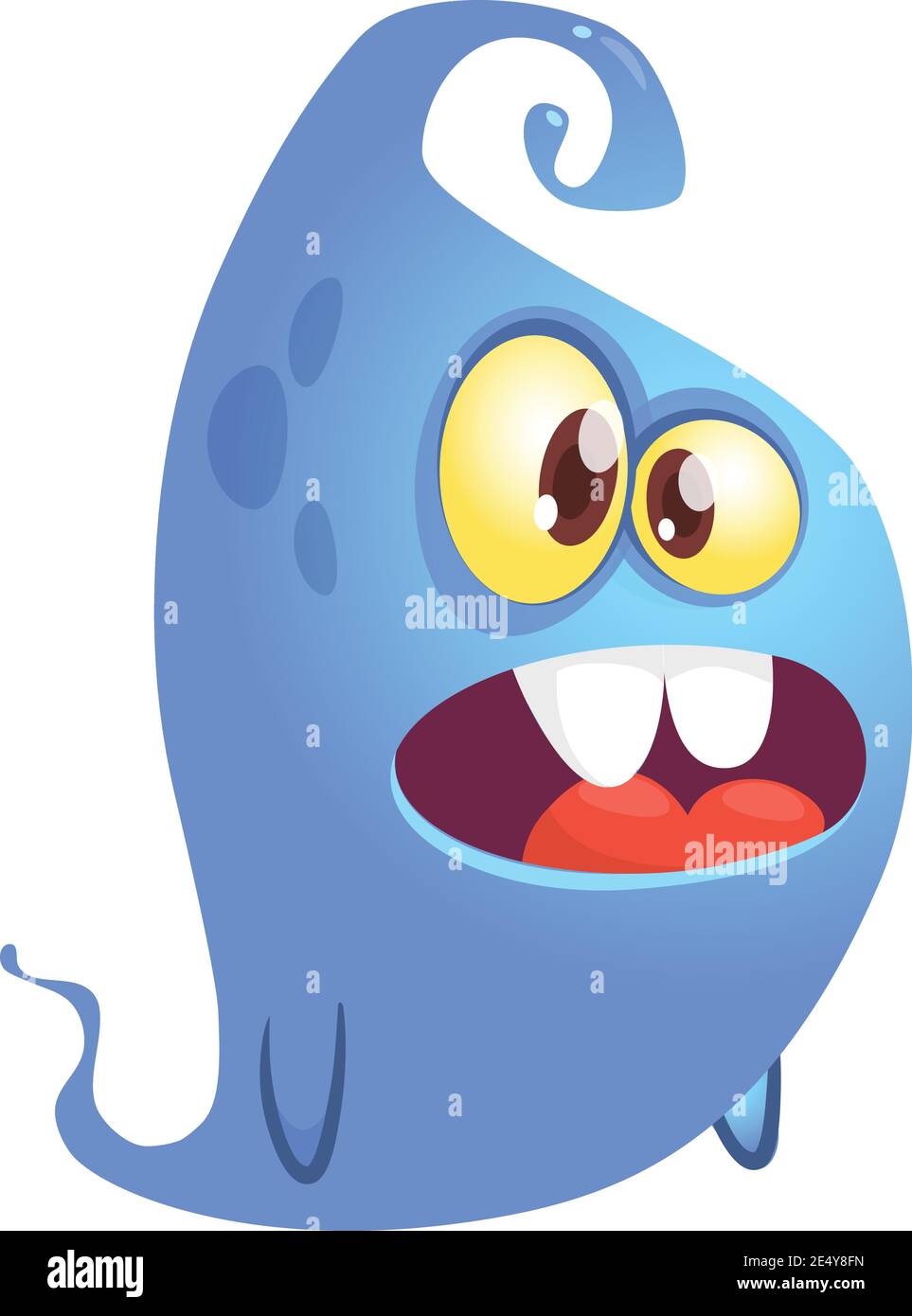 Funny cartoon flying monster. Vector illustration. Halloween design ...