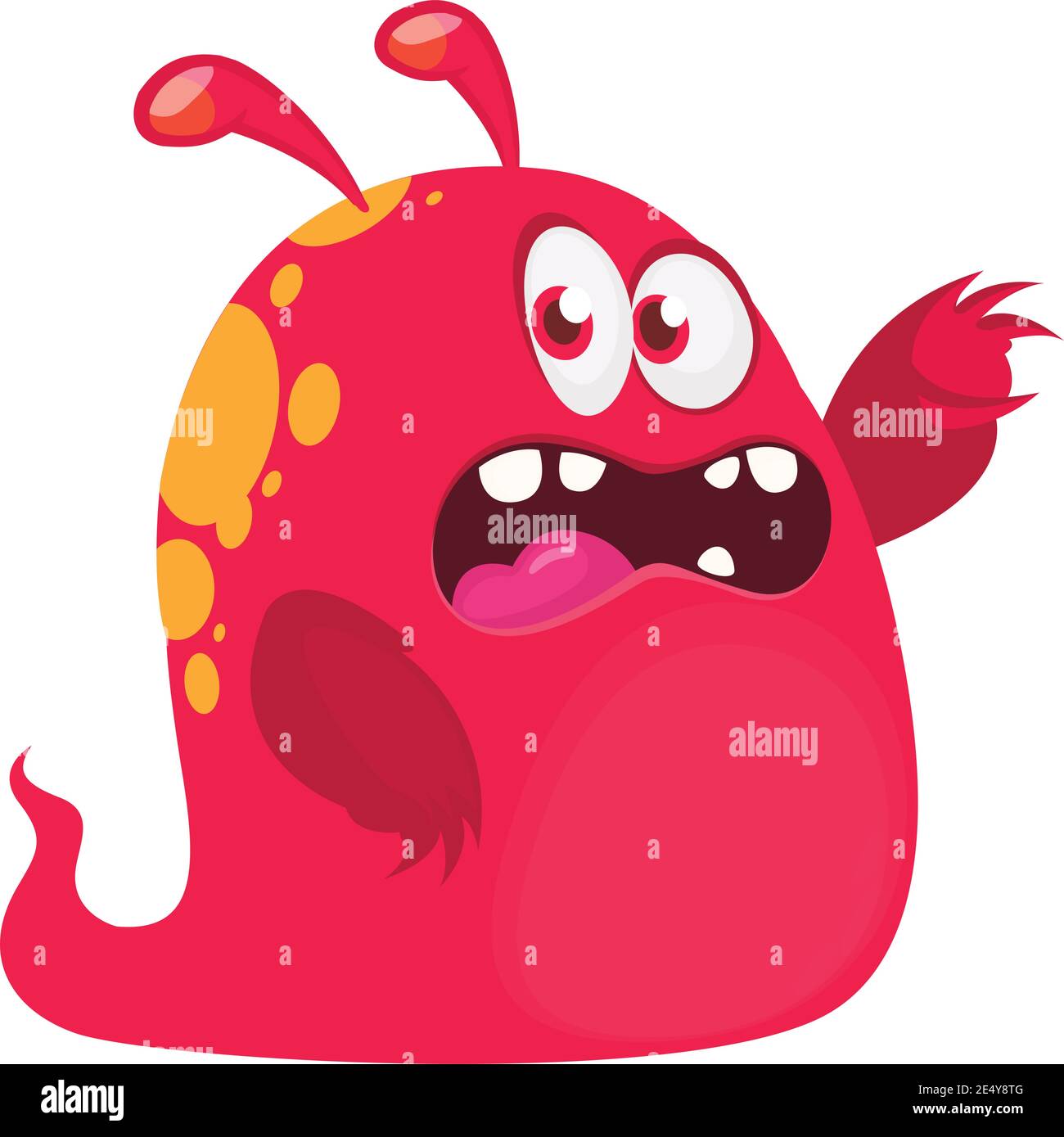 Scary cartoon monster. Vector Halloween illustration Stock Vector Image ...