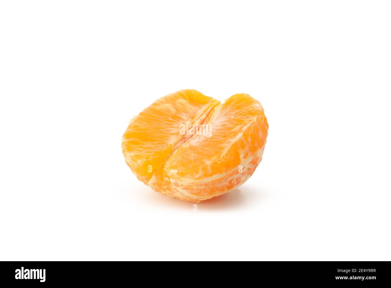 Half of ripe mandarin isolated on white background Stock Photo - Alamy
