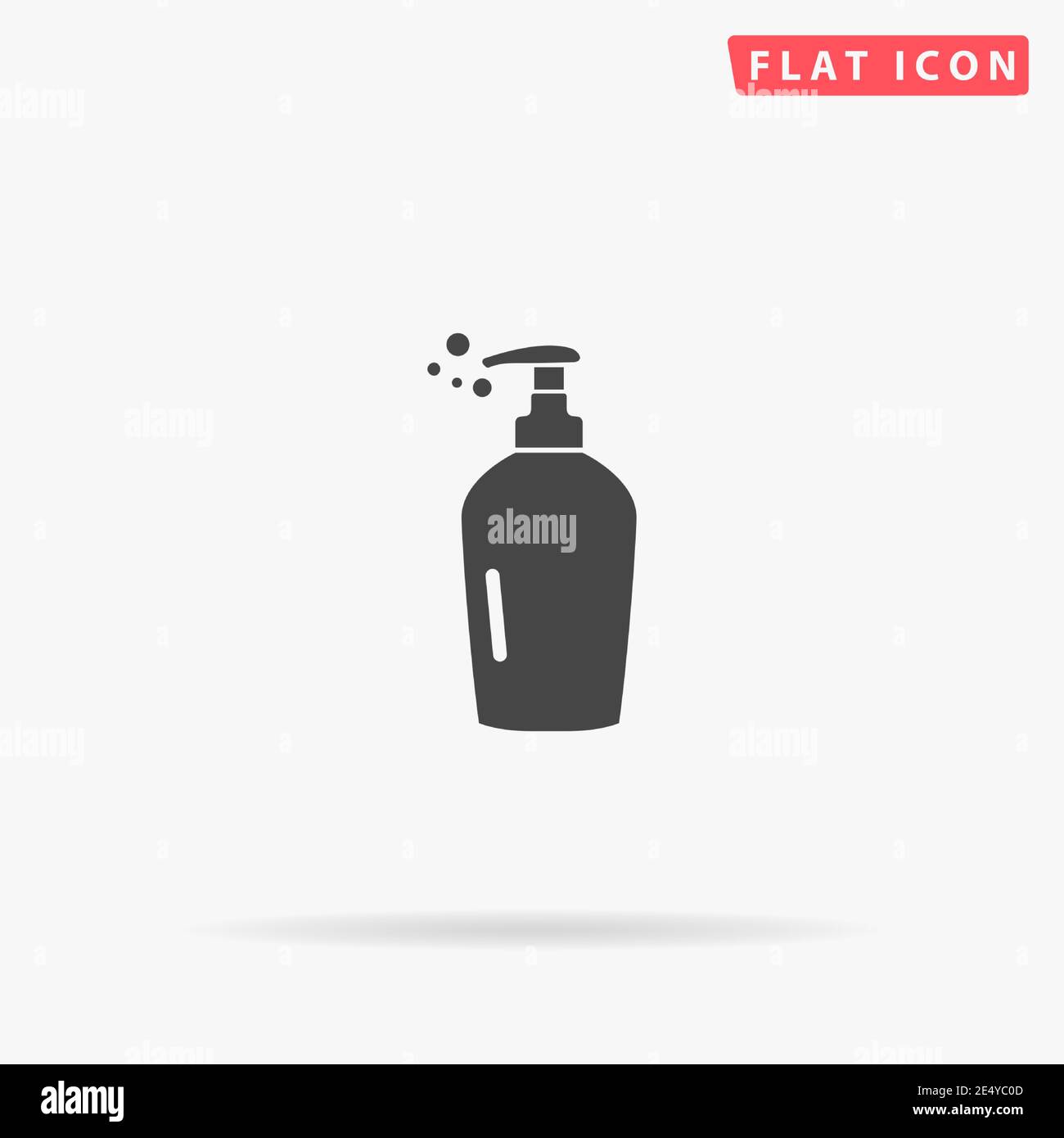 Hand Liquid Soap flat vector icon. Hand drawn style design ...
