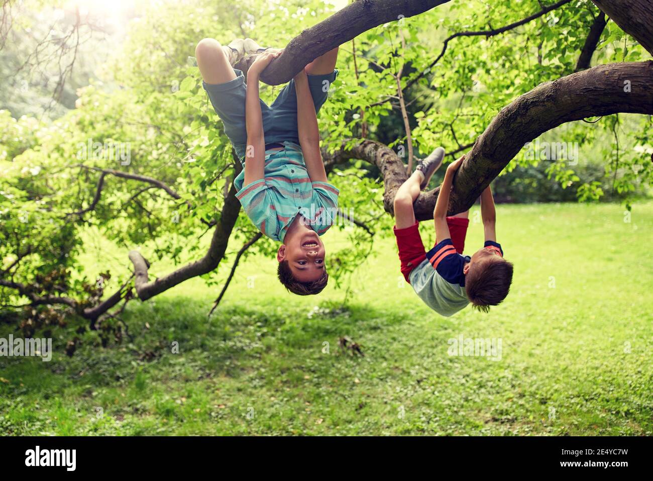 Two boys in summer vacation hi-res stock photography and images - Alamy