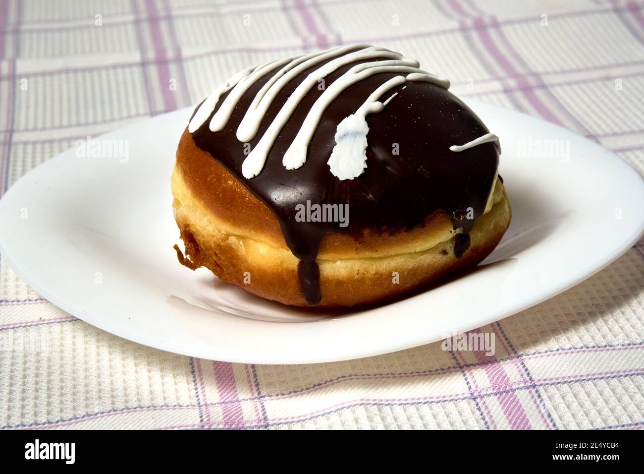 Delicious air donuts on fabric background Stock Photo - Alamy