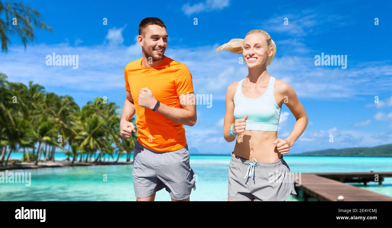 Man running on exotic beach hi-res stock photography and images - Alamy