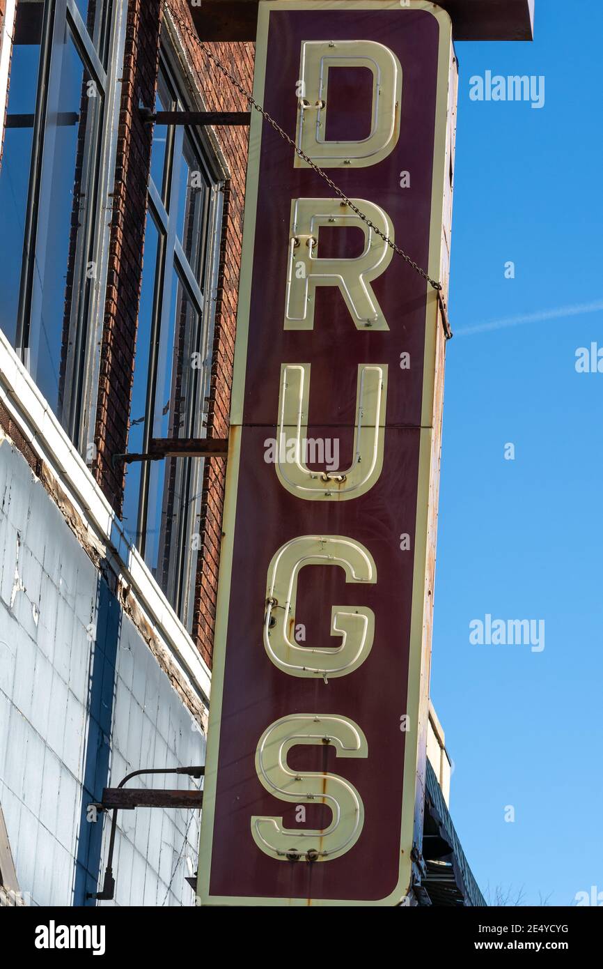 Vintage rexall sign hi-res stock photography and images - Alamy