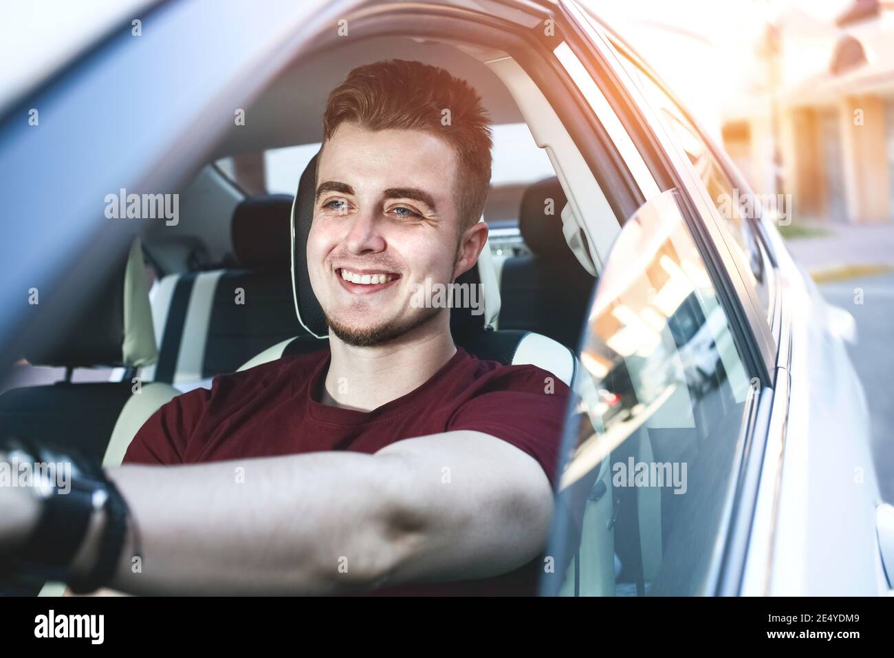 Cool guy in car hi-res stock photography and images - Alamy