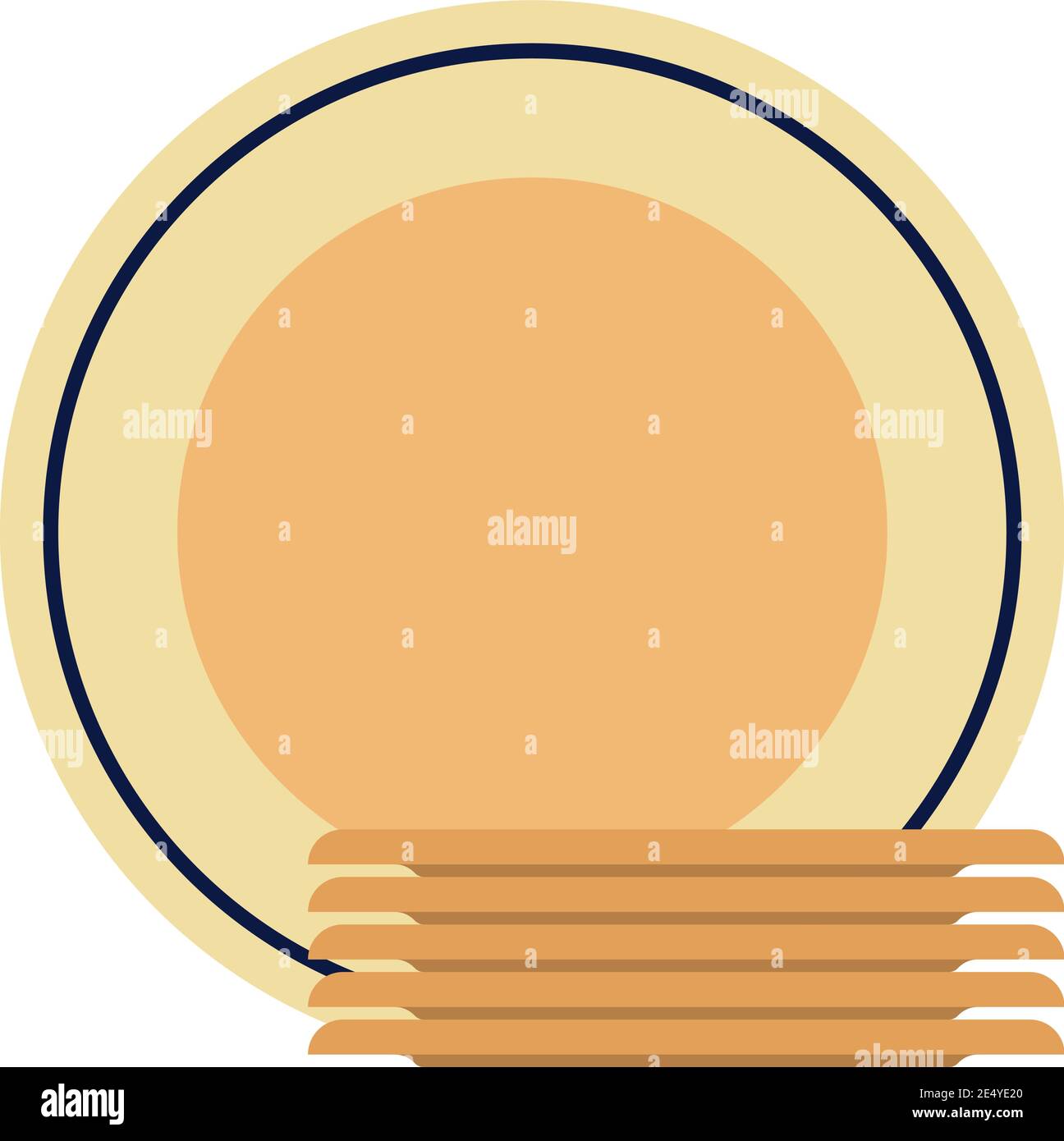 Dinner plate icons, flat vector isolated illustration. Tableware ...