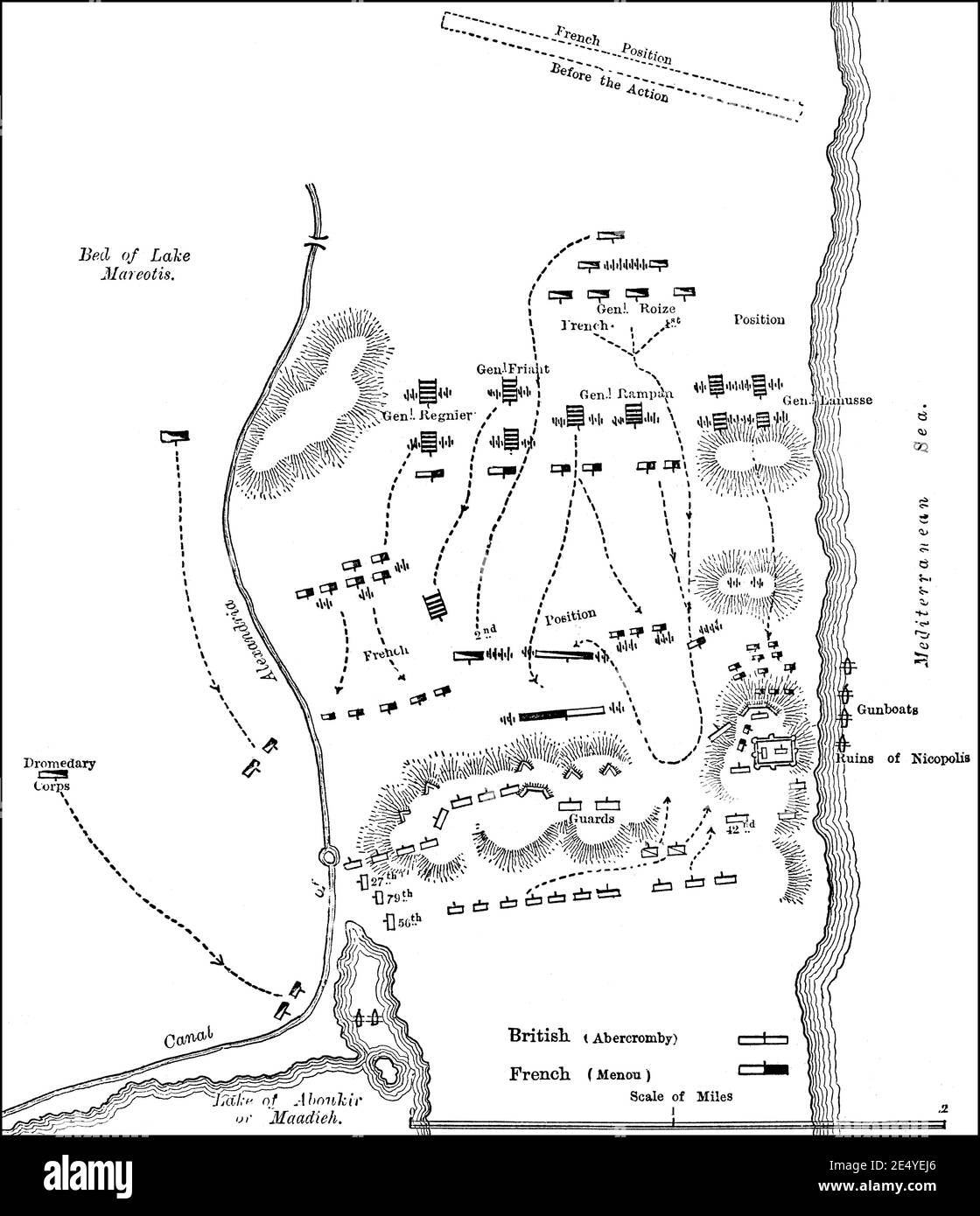 The Battle of Alexandria, 21 March 1801, French campaign in Egypt and ...