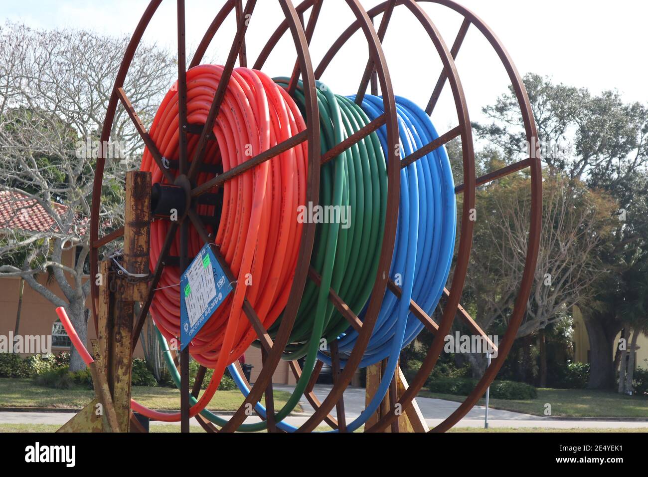 Cable spools hi-res stock photography and images - Alamy