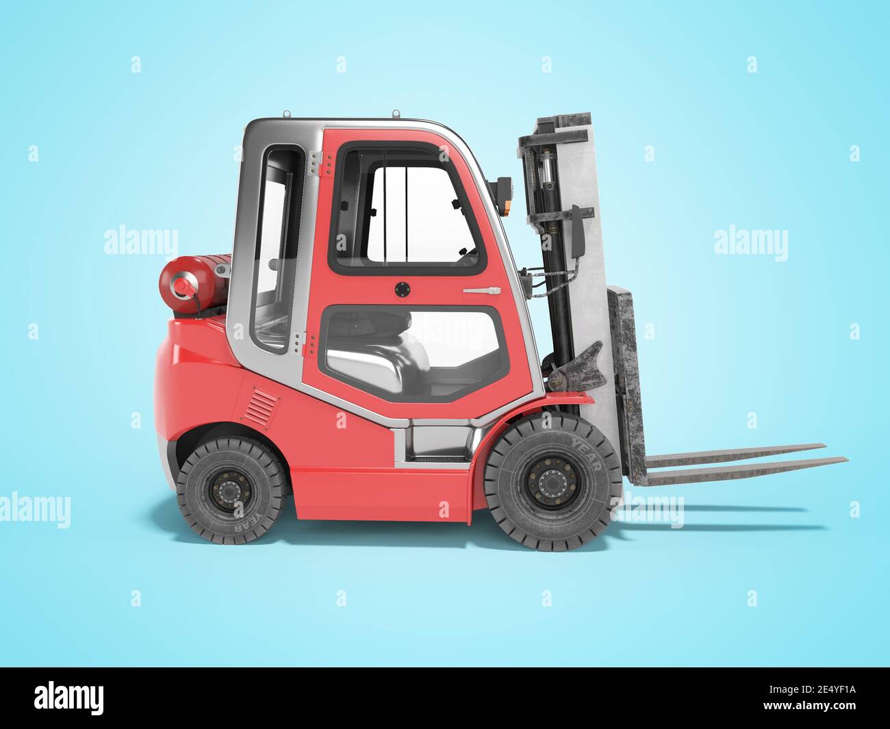 Fork lift truck side view hi-res stock photography and images - Alamy