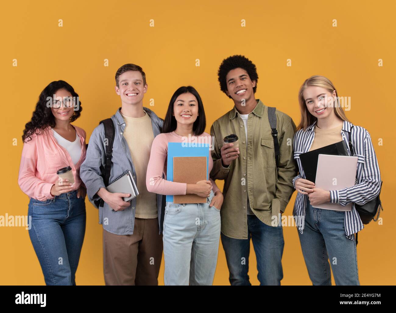 Modern students from different countries and exchange program Stock ...