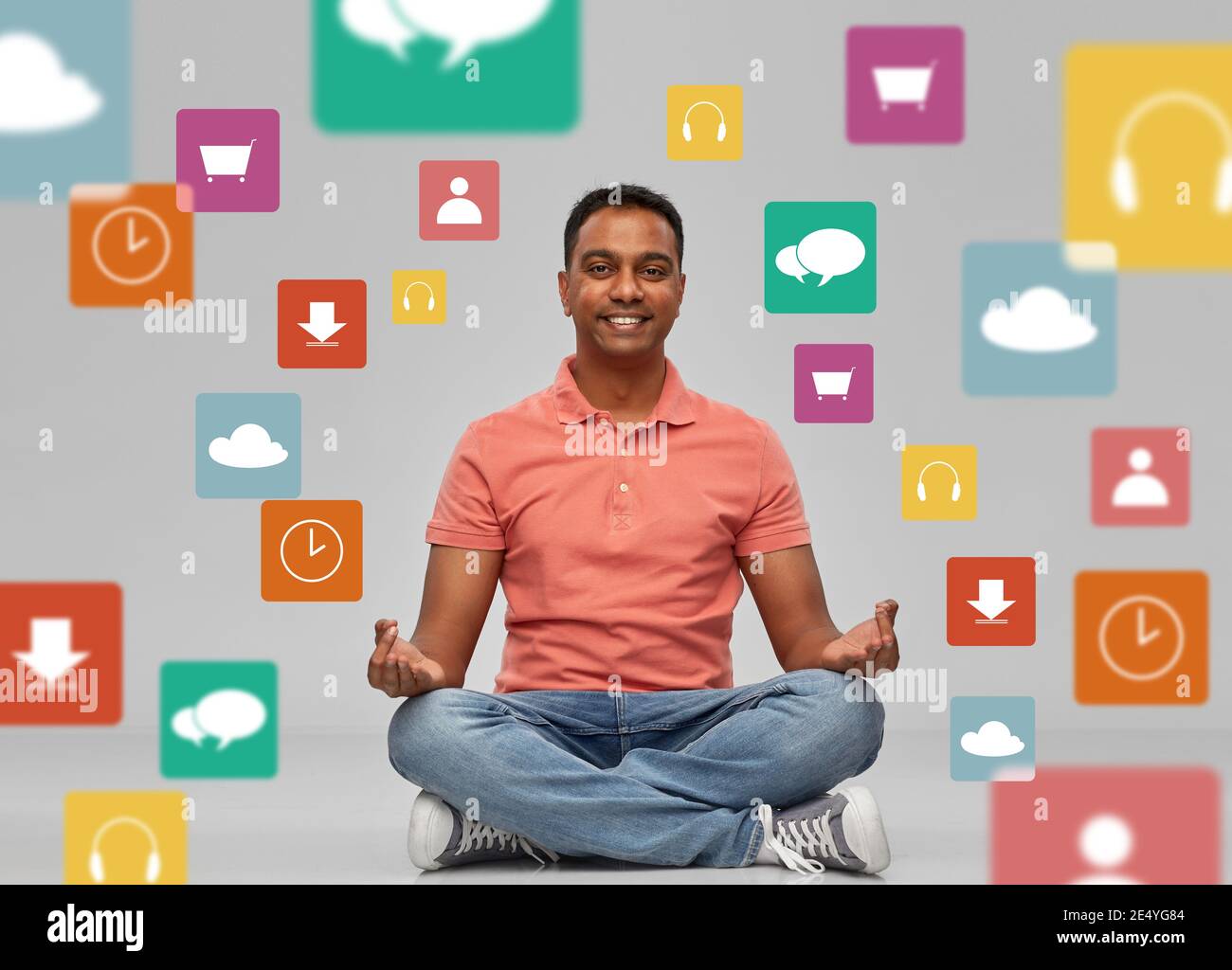 Male zen person icon hi-res stock photography and images - Alamy