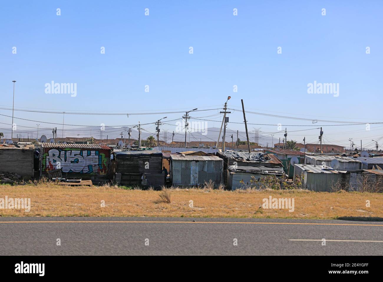 Delft township on the outskirts of Cape Town, South Africa Stock Photo ...