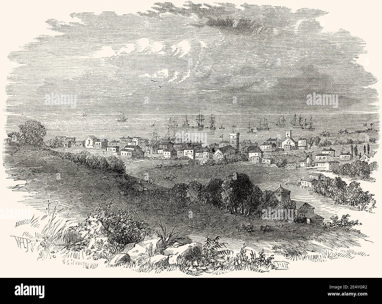Historical view of Barbados, Lesser Antilles of the West Indies, 18th ...