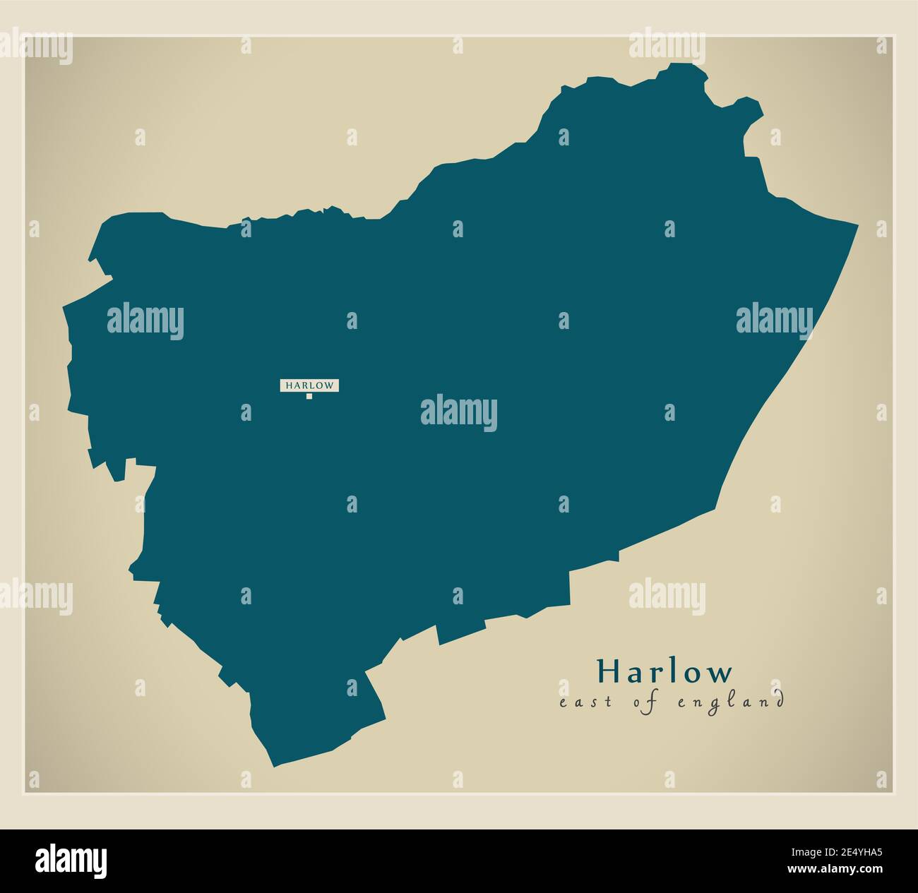 Harlow district map - England UK Stock Vector Image & Art - Alamy
