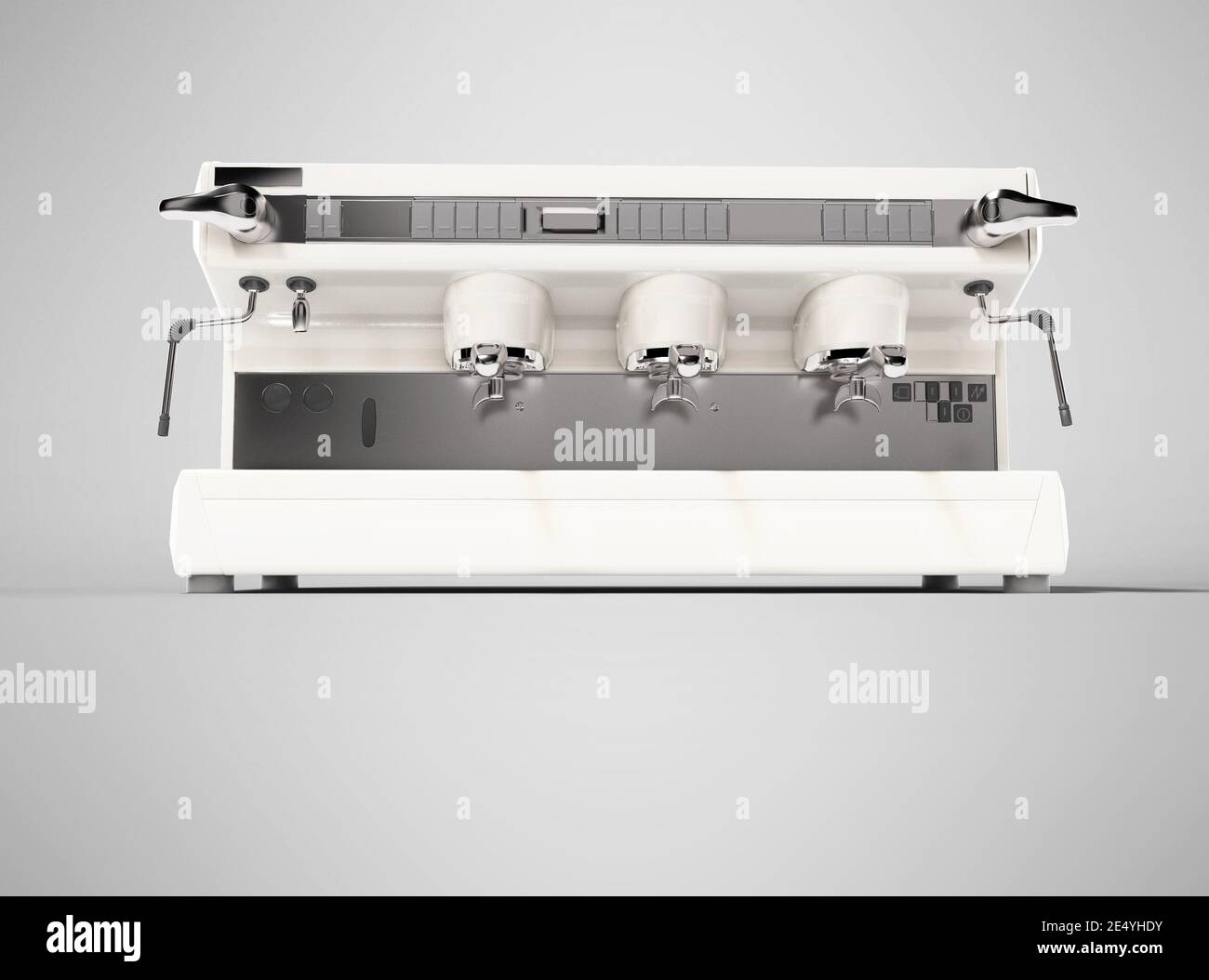 Professional coffee machine isolated 3d render on gray background with ...