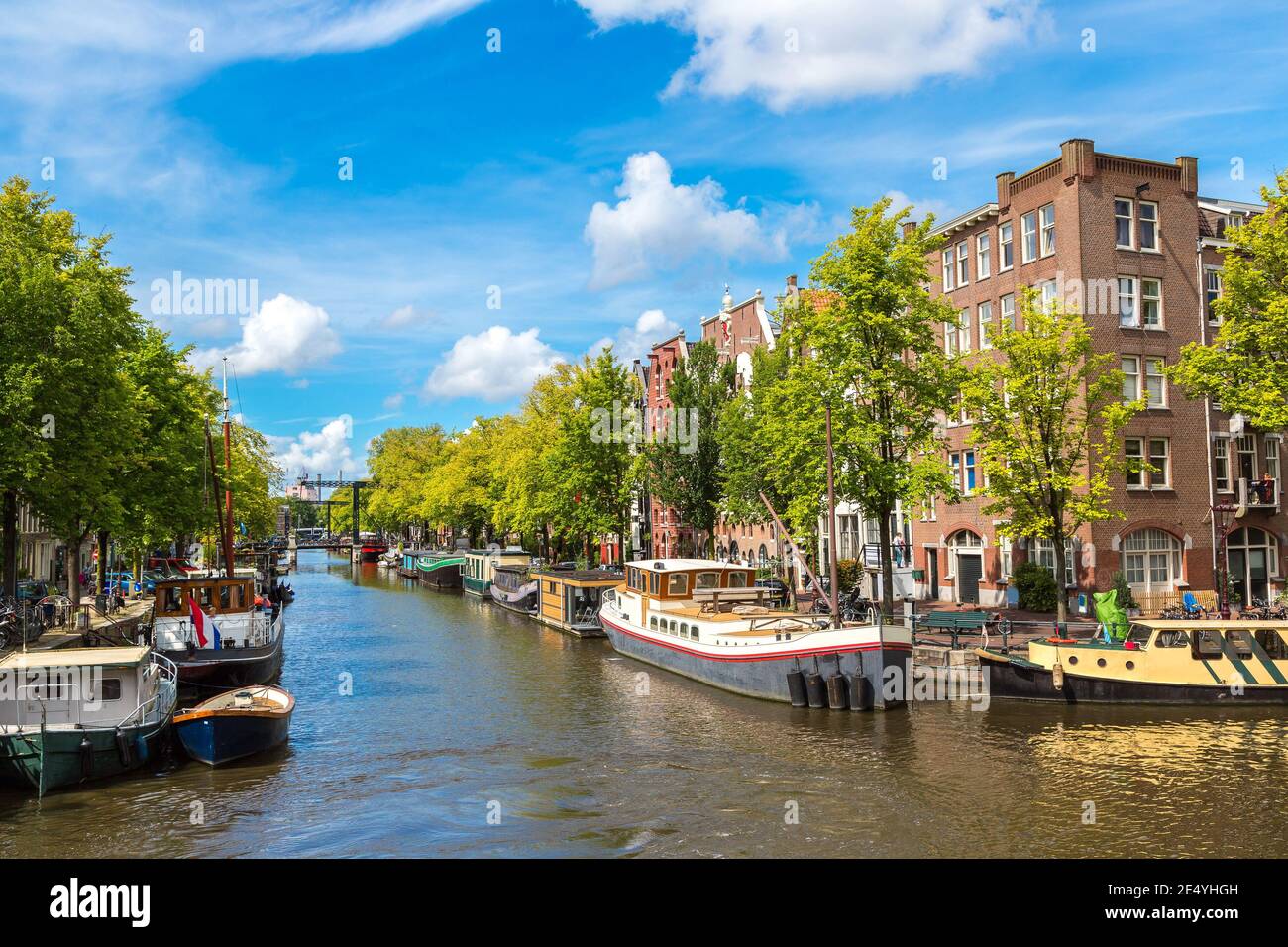 Canals of Amsterdam. Amsterdam is the capital and most populous city of the Netherlands Stock ...