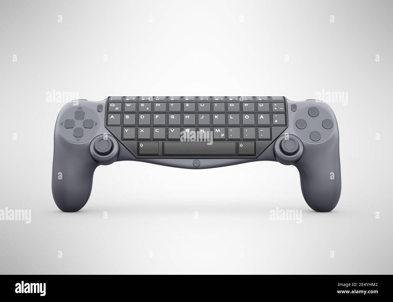 3d rendering of joystick keyboard on gray background with shadow Stock ...