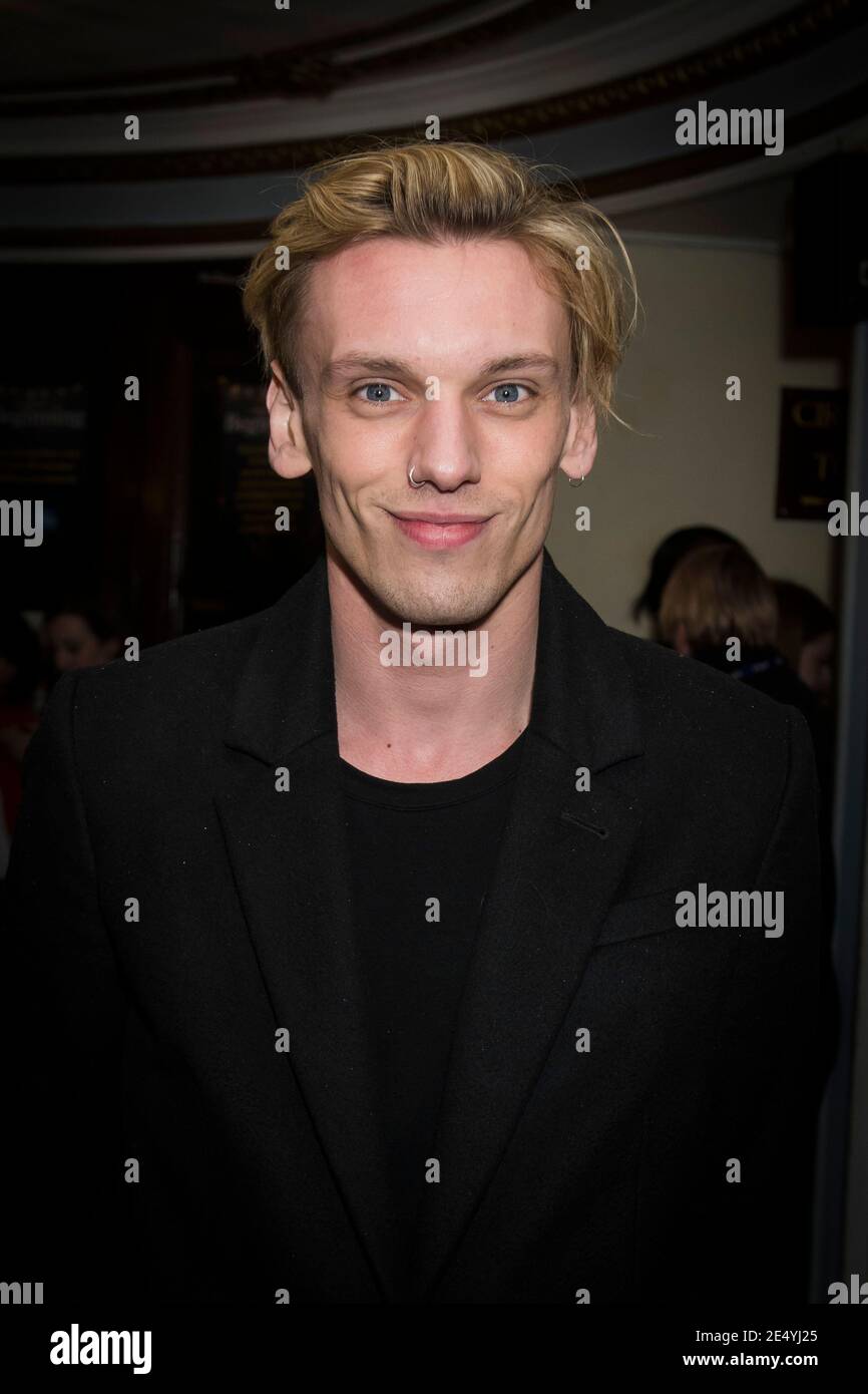 Jamie Campbell Bower attends the Beginning press night at the ...