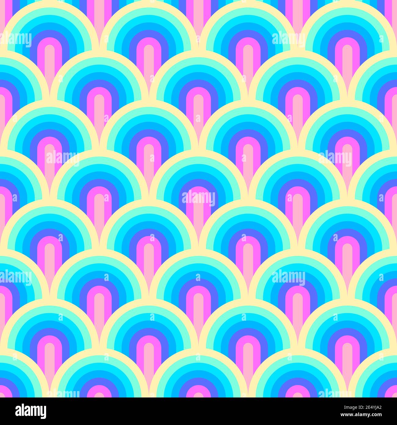 Unicorn Rainbow Stripes Pattern Neon Pastel Rainbow Illustration