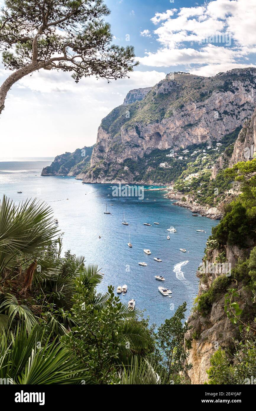 Capri island in a beautiful summer day in Italy Stock Photo - Alamy