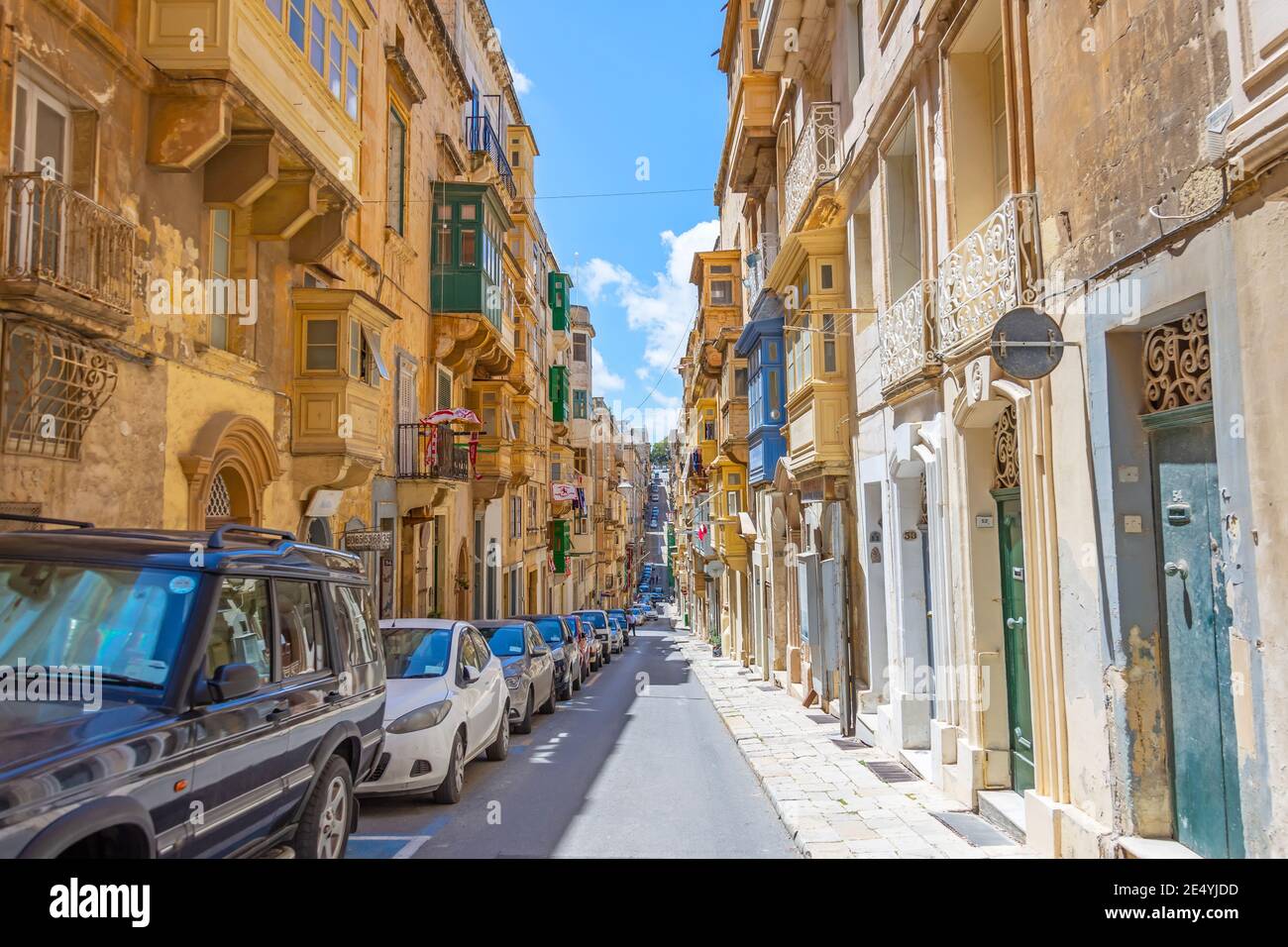 Old town of valletta on malta with stairs hi-res stock photography and ...