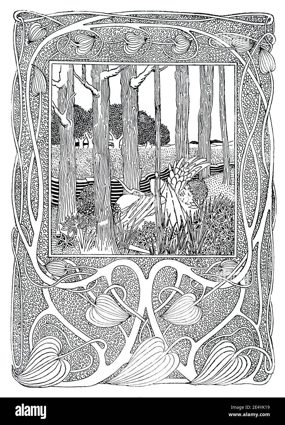 line illustration from Songs of Love and Death, by Scottish artist ...
